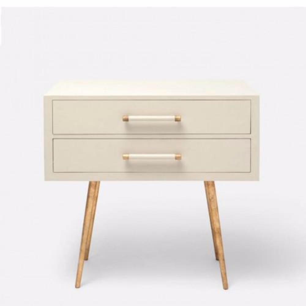 Linen Texture Double Nightstand – Global Home Interiors