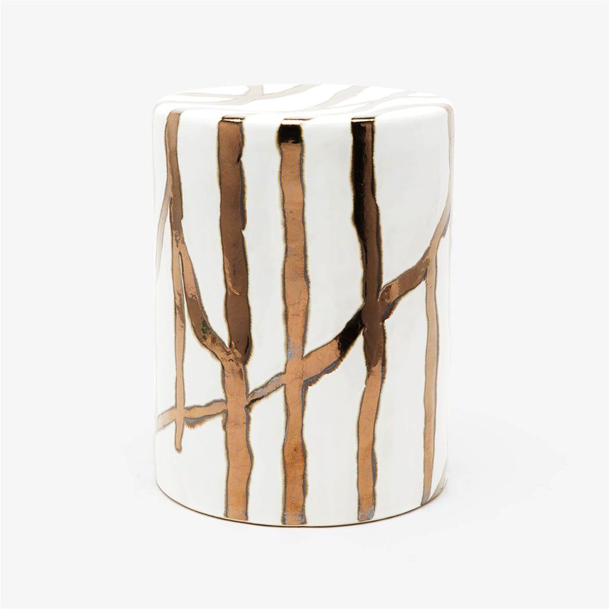 White Ceramic Stool – Global Home Interiors