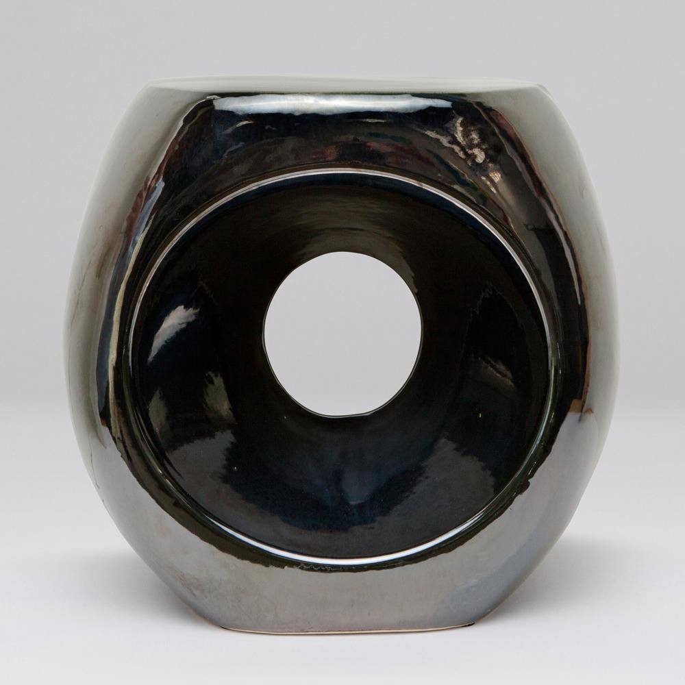 Duffy Ceramic Stool-Black Pearl or Gold at Global Home – Global Home ...